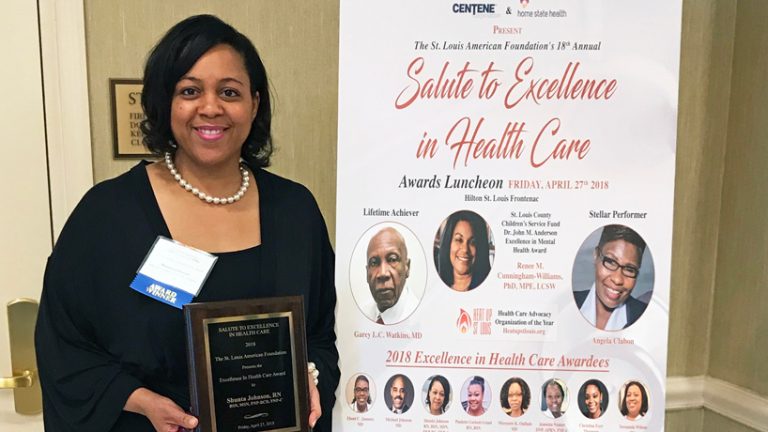 Nursing alumna Shunta Johnson honored for service to health care ...