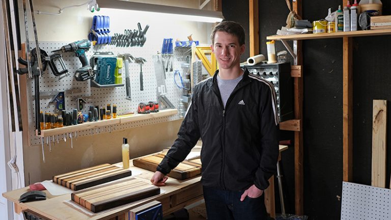 Engineering major Kyle Baumann's talents stretch from woodworking to ...