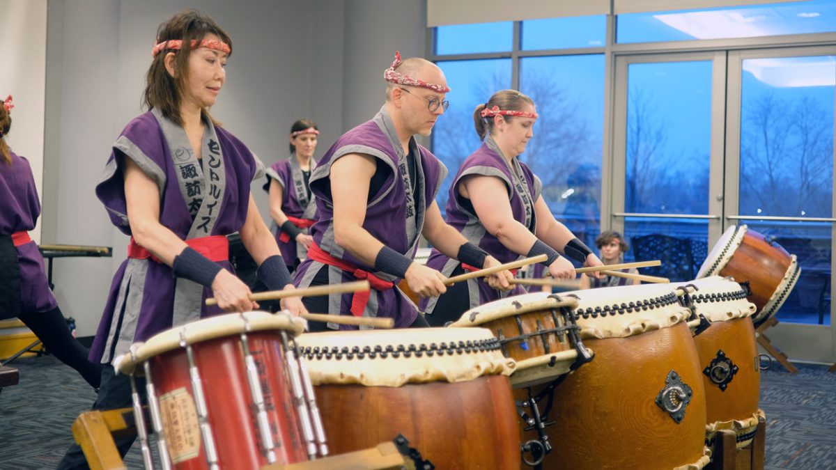 UMSL community drums up support for taiko troop at National Foreign ...