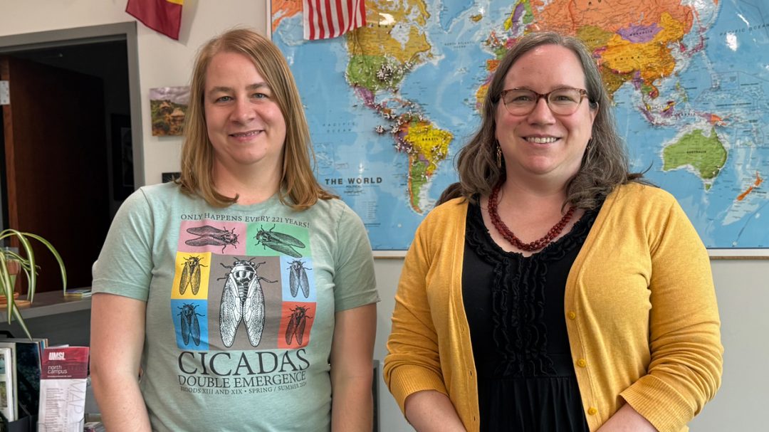 UMSL entomologists Sara Miller and Aimee Dunlap are excited for ...
