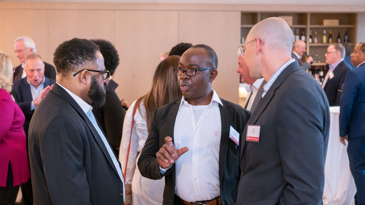 School of Engineering Founding Director George Nnanna meets with UMSL supporters at welcome ...