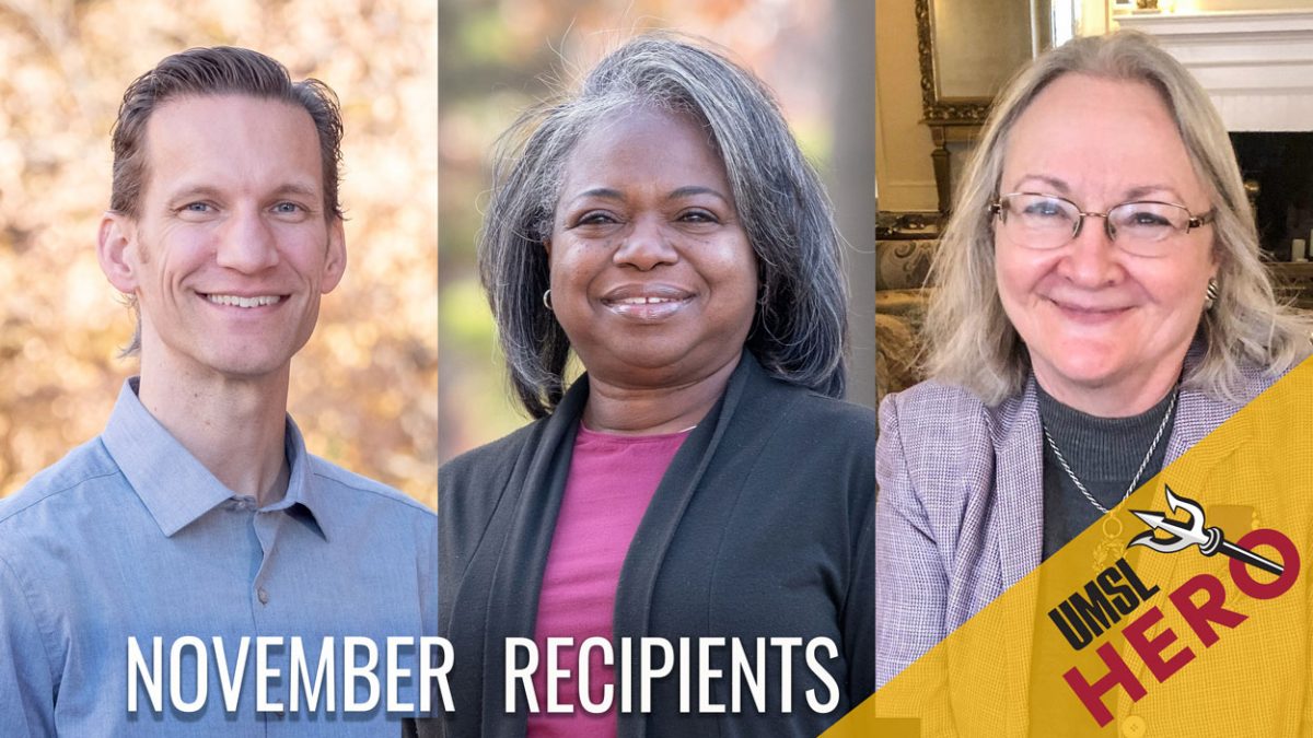 Caleb Evans, Diane Goodwin and Jeanne Zarucchi receive UMSL Hero Awards ...